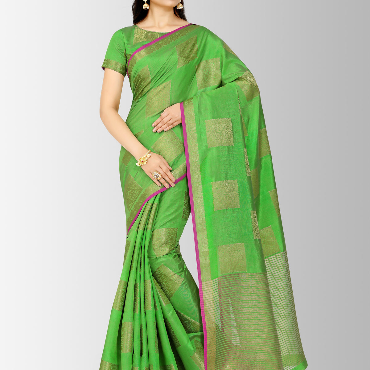 Mimosa Womens Tussar Silk Saree Kanjivaram style Liril Color – http ...