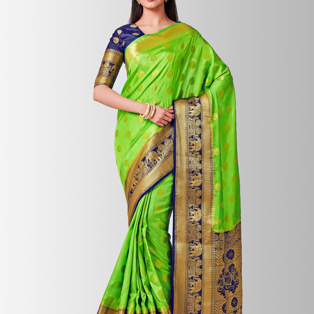 Mimosa Womens Art Silk Saree Kanjivaram Liril Color – http://mimosa.in/